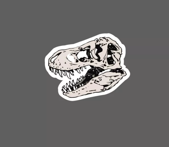 T-Rex Skull Sticker Fossil Waterproof Sticker Phone Decal Water Bottle ...