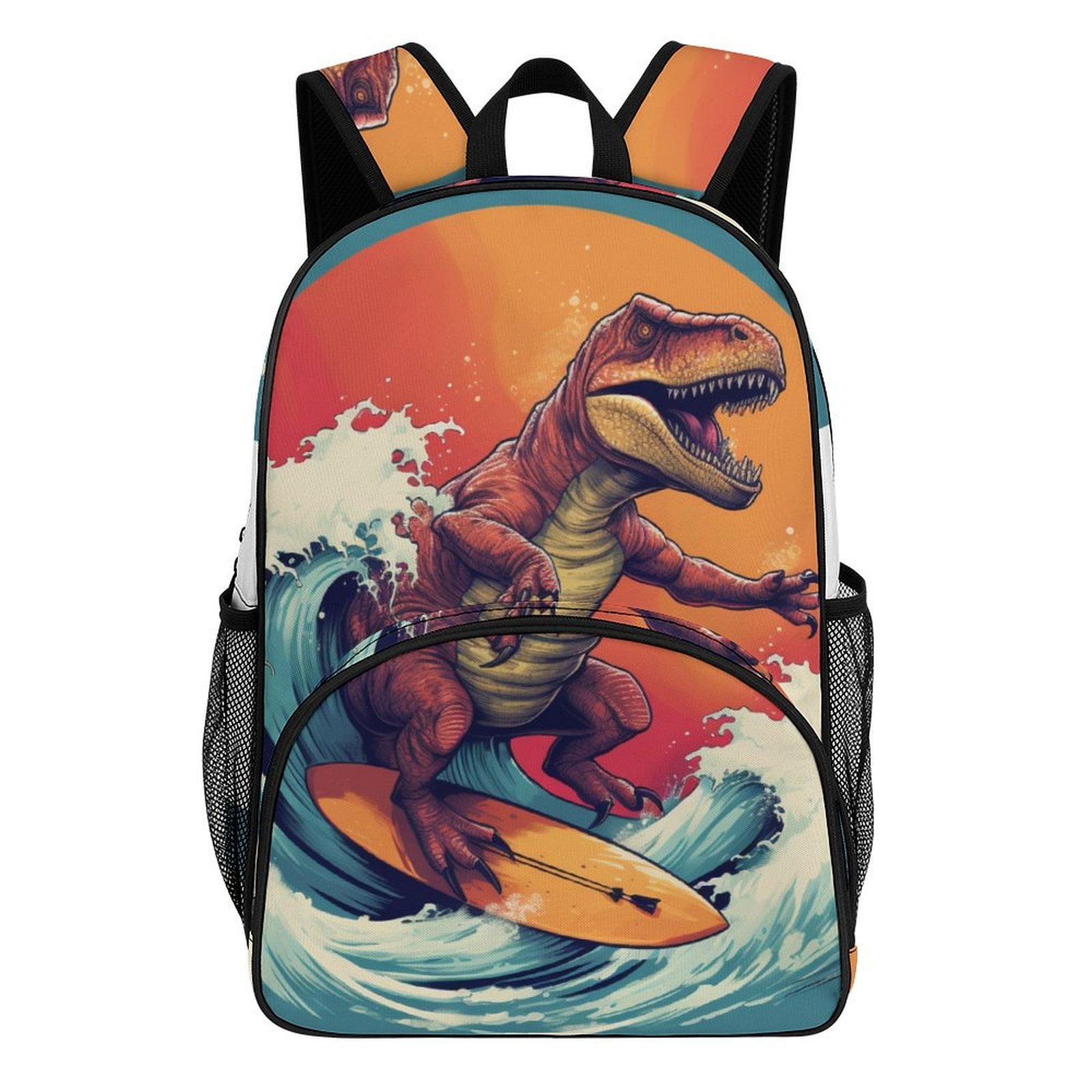 T Rex Surfing Ocean Wave Backpacks for Backpack for Bookbag - Walmart.com