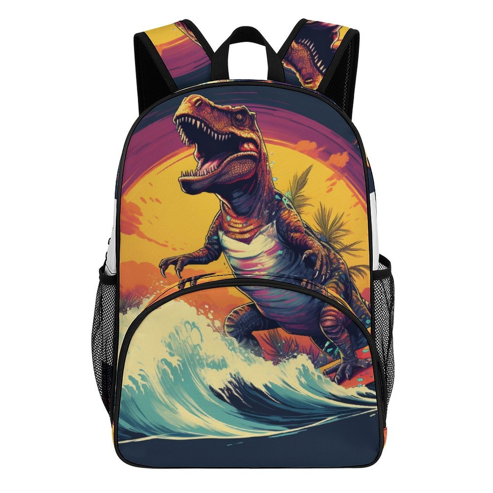 T Rex Surfing Sunset Wave Backpacks for Backpack for Bookbag - Walmart.com
