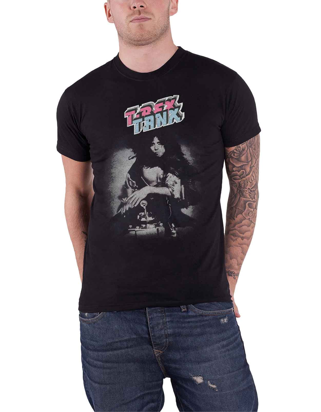 T Rex T Shirt Tanx Album cover logo new Official Mens Black - Walmart.com