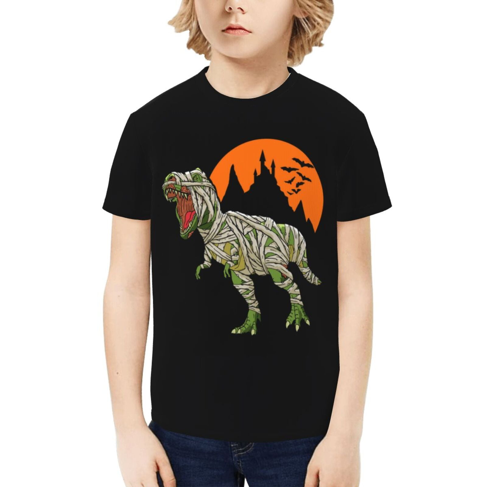 T-Rex Teens Full 3d T-Shirts Short Sleeves Various Patterns Kids T ...