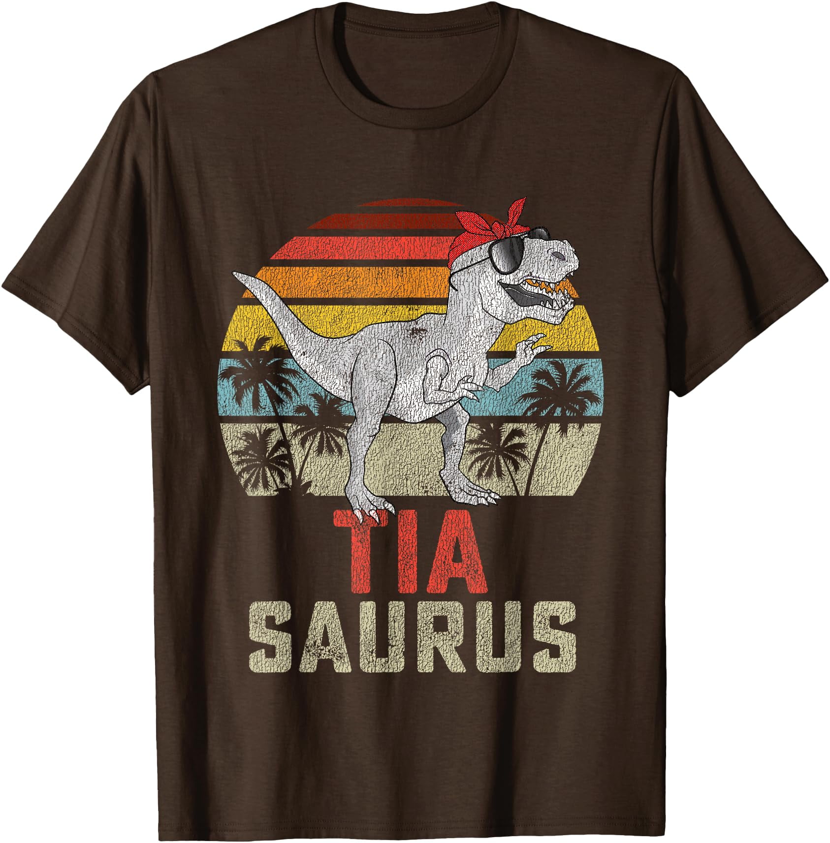 T-Rex Tiasaurus Dinosaur Tia Saurus Family Matching Unisex T-Shirt for ...