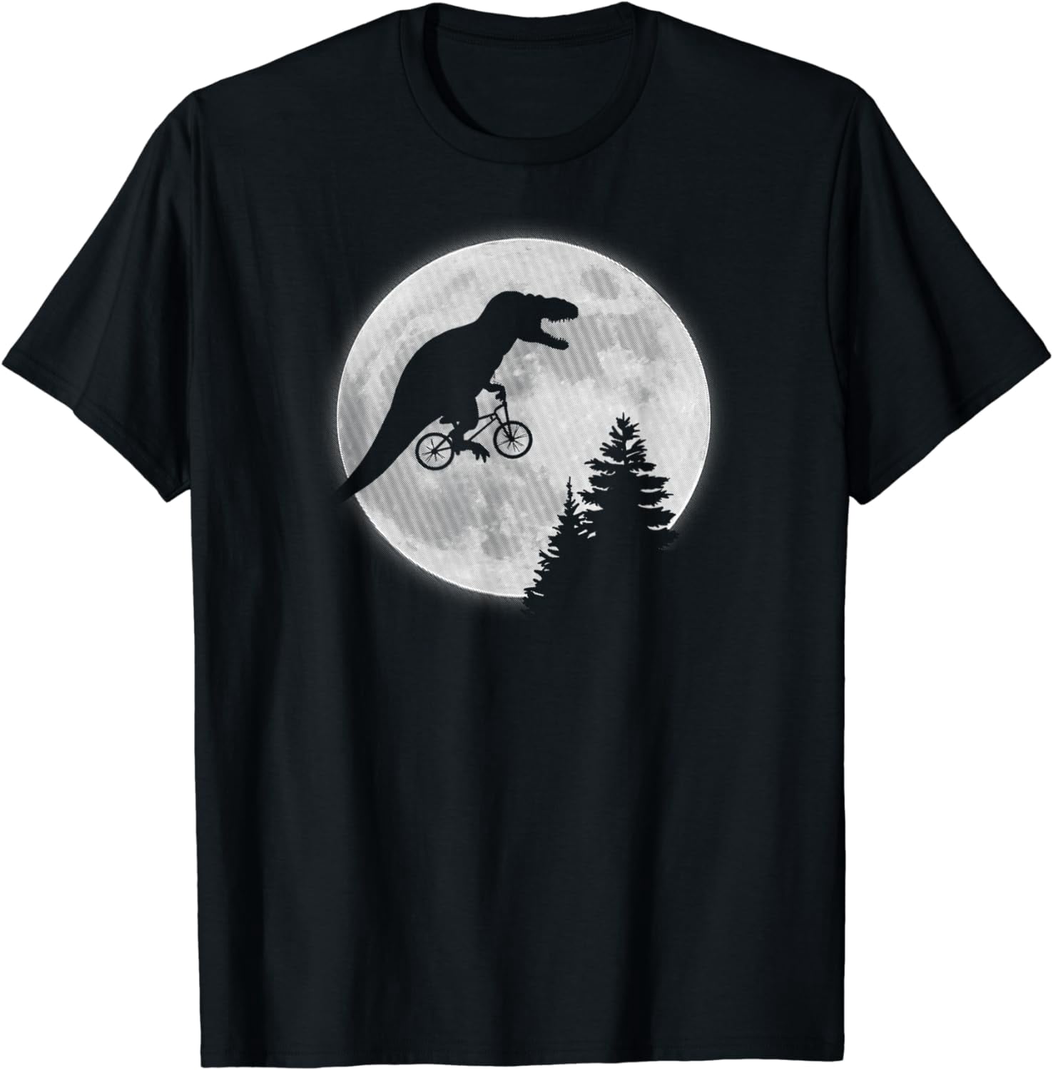 T-Rex cycling over the moon t-shirt - Walmart.com