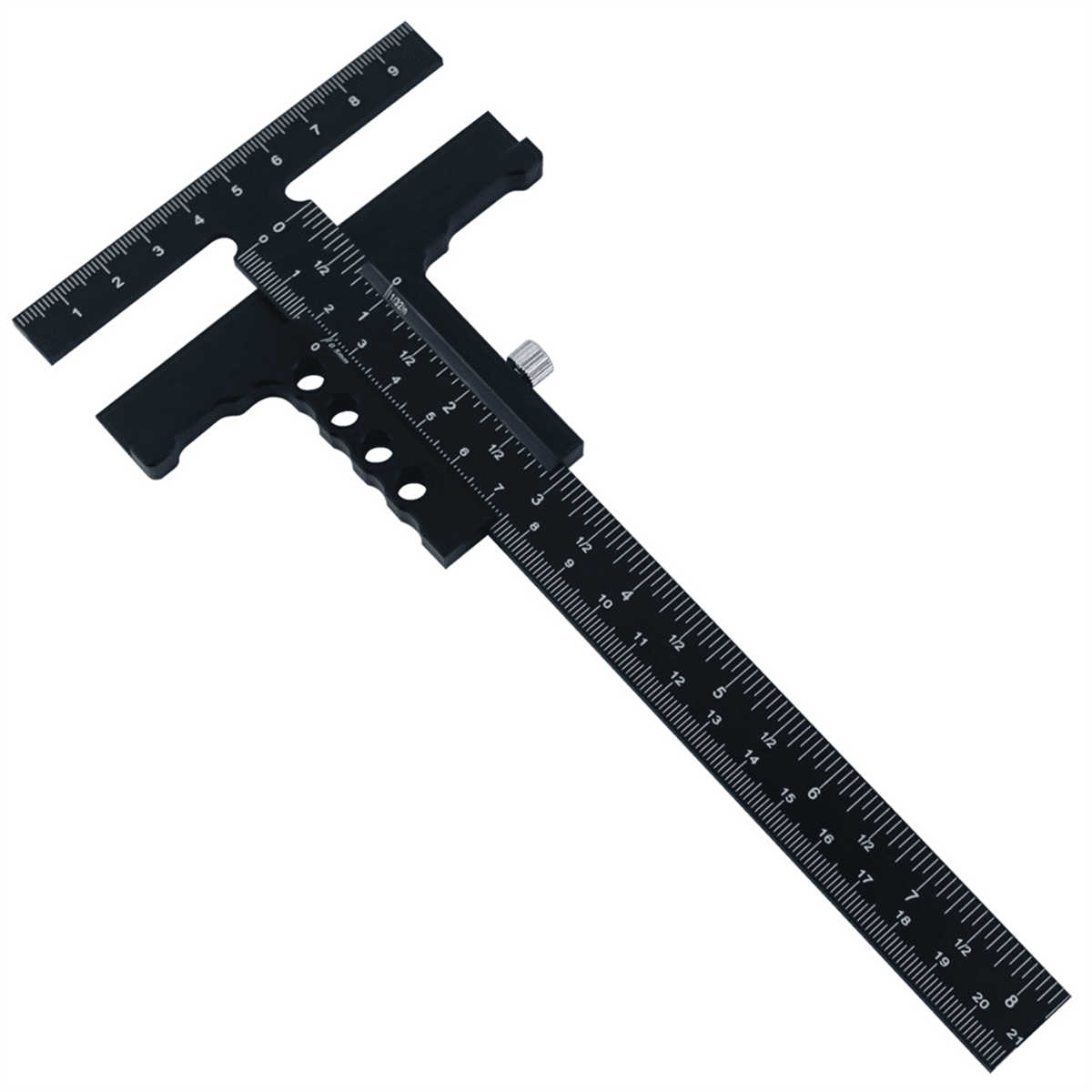 T Ruler Metal Slider Accurate Woodworker Edge Angle Measurement Scribe ...