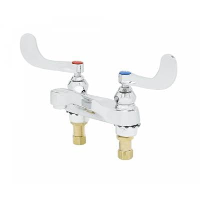 T&S Brass - 4'' Centerset Mixing Faucet, 2.2 GPM Aerator, 4'' Wrist ...