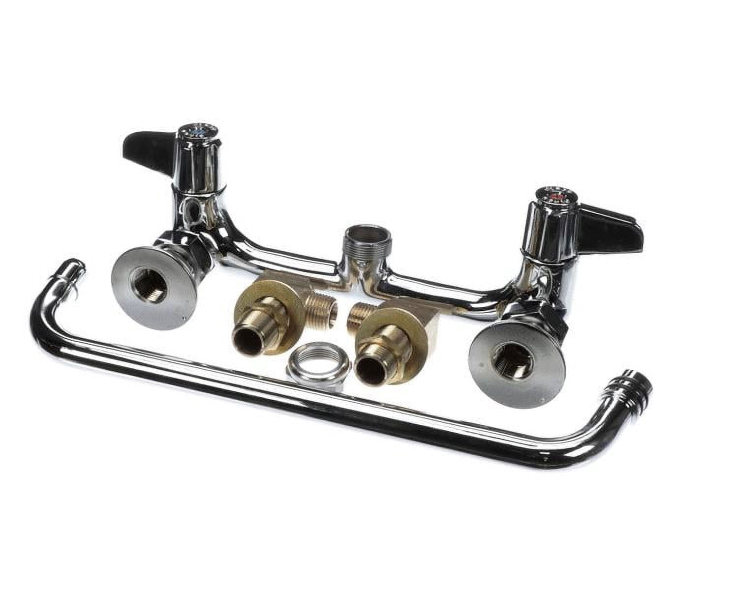 T&S Brass 5F-8WLS12 8-Inch Wall Mount Faucet, 12-Inch Swivel Nozzle ...