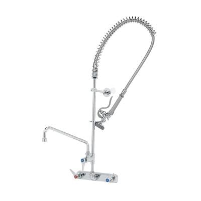 T&S Brass - 8'' Wall Mount Workboard Pre-Rinse unit W/Cerama, B-0107 ...
