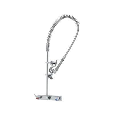 T&S Brass - 8'' Wall Mount Workboard Pre-Rinse unit W/Eterna, B-0107 ...
