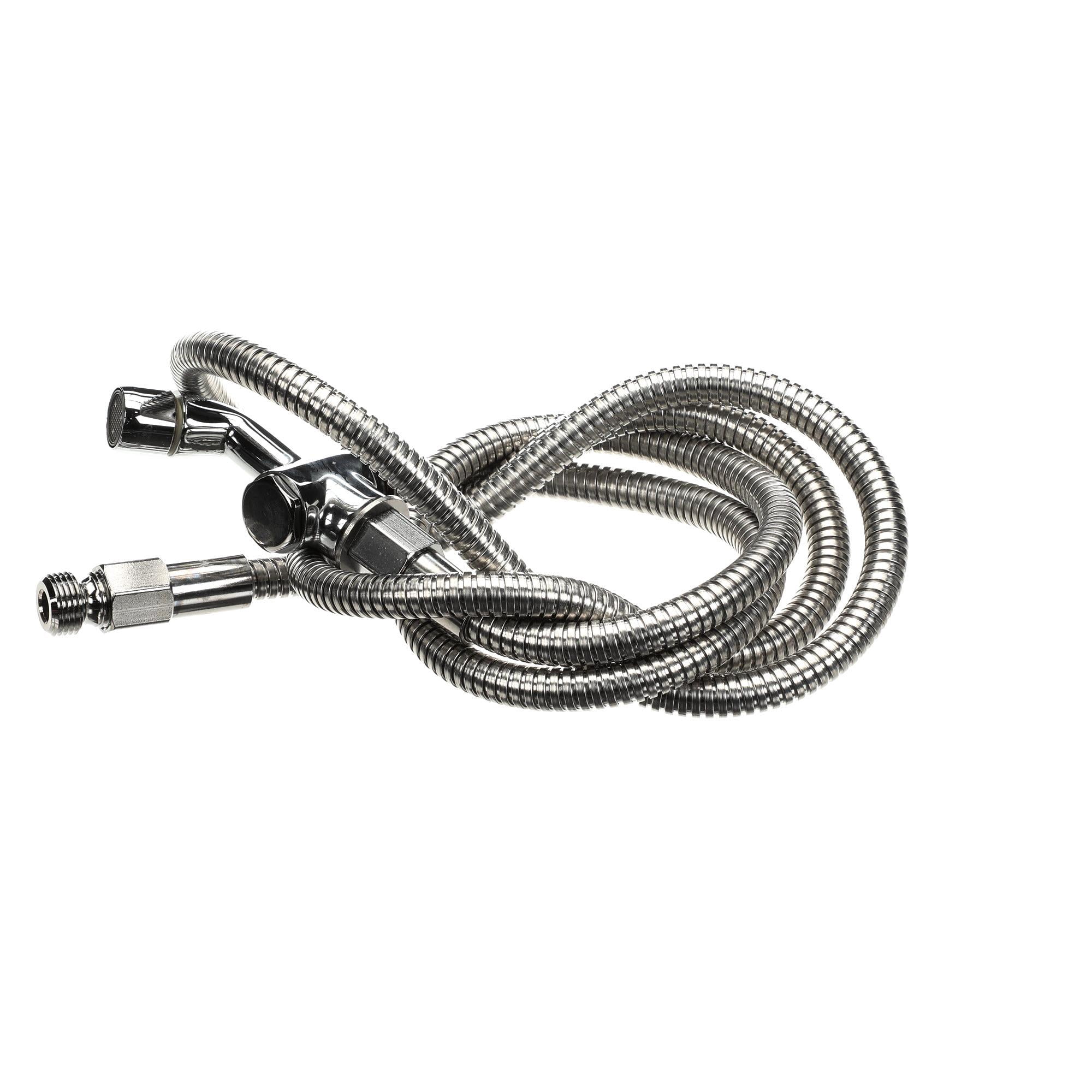 T&S Brass B-0101-A84 Push-Button Spray Valve, 84-Inch Flexible SS Hose ...