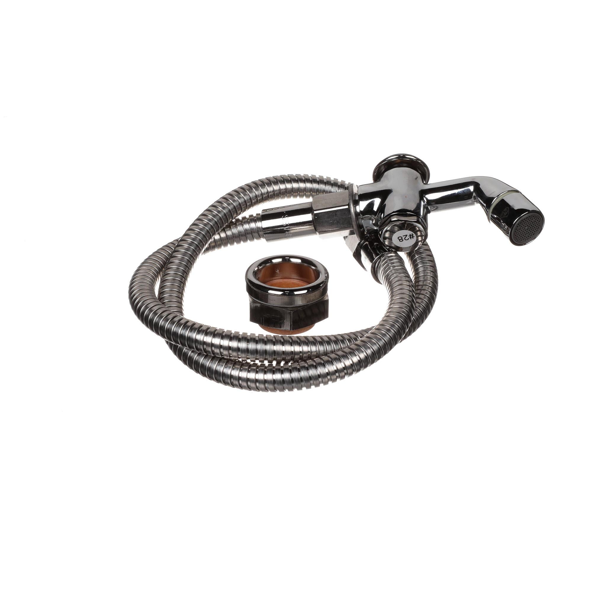 T&S Brass Push Button Spray Valve, 36 Stainless Flex Hose, B-0101-BKF ...
