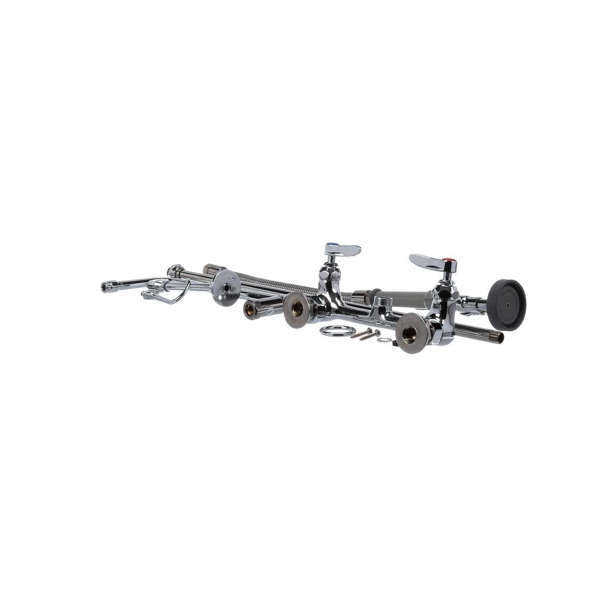 T&S Brass B-0131-B Pre-Rinse Overhead Swivel Arm Wall Mount Base 8-Inch ...