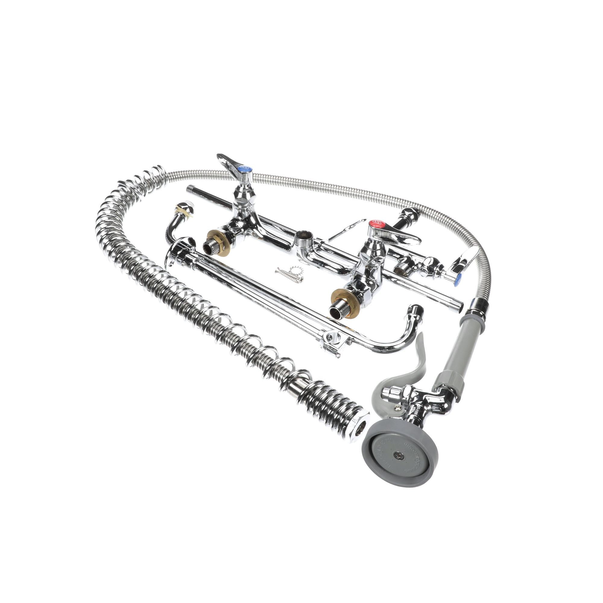 T&S Brass B-0133-01 Easy Install Pre-Rinse Spring Action Wall Mount ...