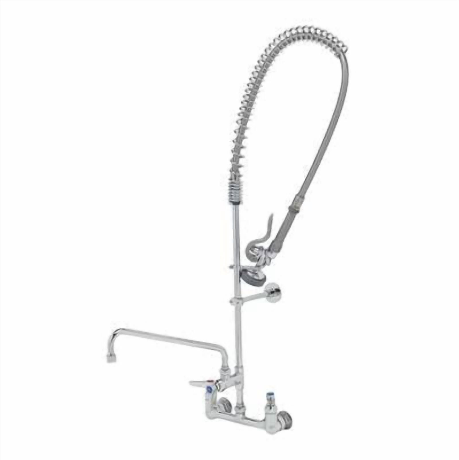T&S Brass - EasyInstall Pre-Rinse Unit: Spring Action, 8'' Wall Mount ...