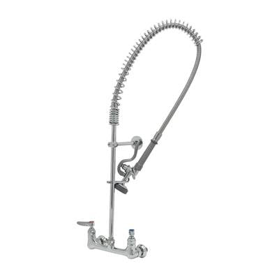 T&S Brass - EasyInstall Pre-Rinse, Wall Mount, 8'' Centers, Wall Brkt ...