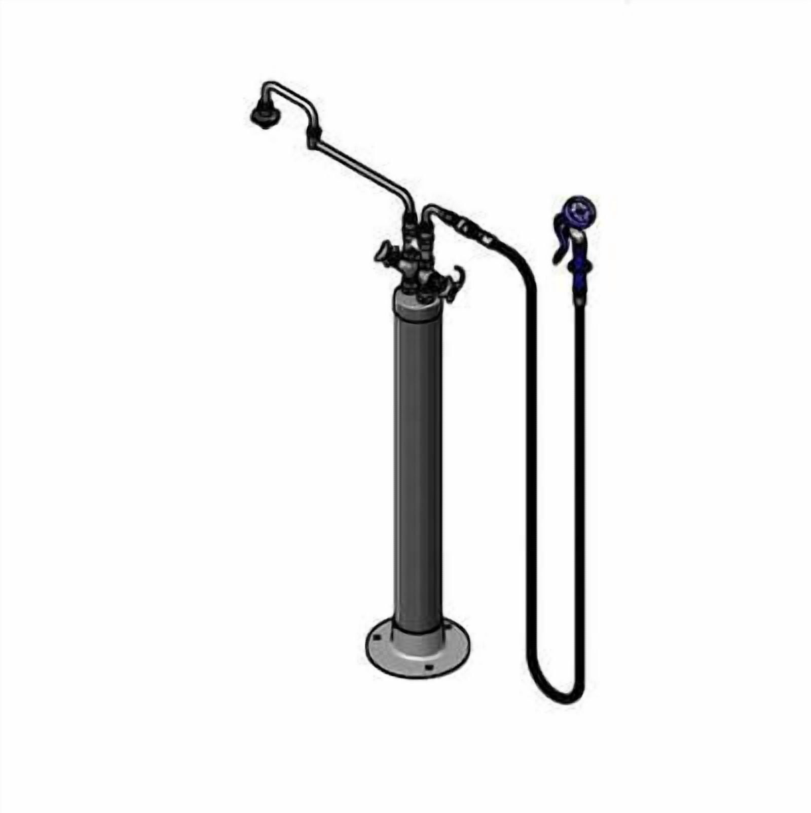 T&S Brass - Kettle Kaddy, 18'' Double Joint Noz., Spray Valve & Hose ...
