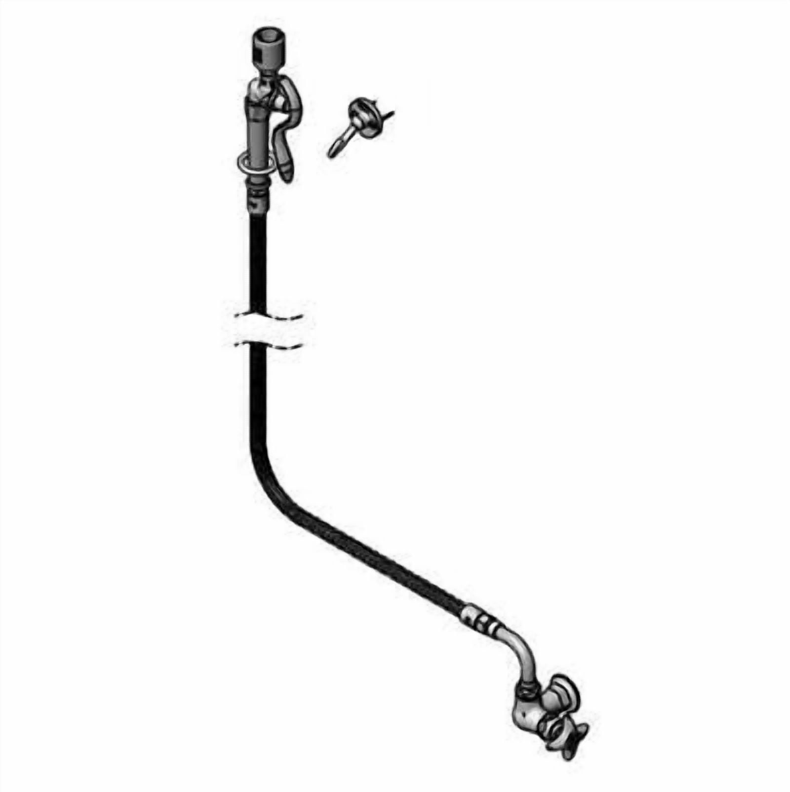 T&S Brass - Single Pantry Faucet, Wall Mount, Eterna, 4-Arm Handle, B ...
