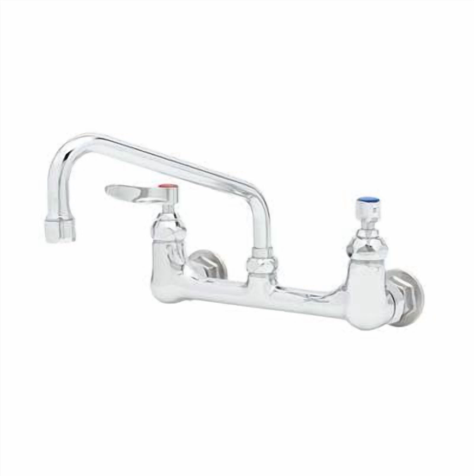 T&S Brass - Double Pantry Faucet, Wall Mount, 8'' Centers, 8'' Swing ...