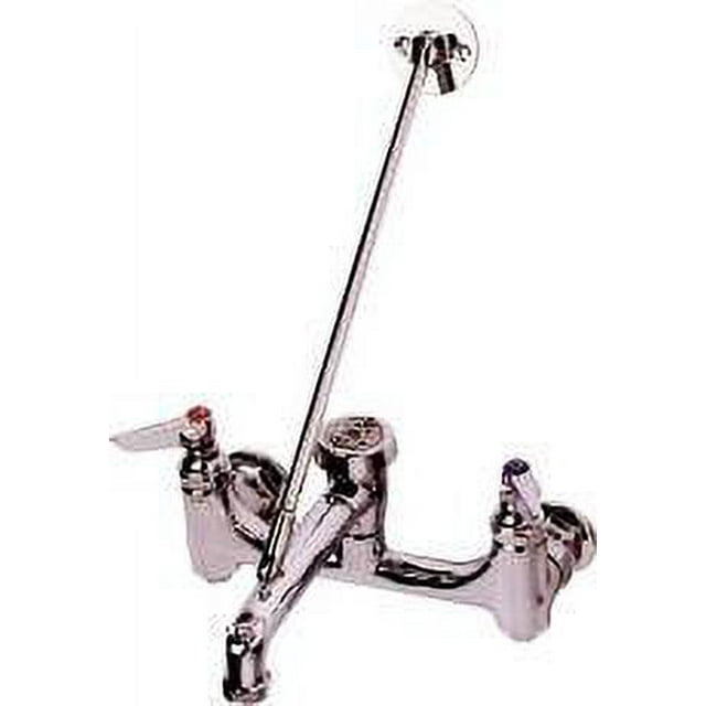 T&S Brass Wall-Mounted Service Sink Faucet, Rough Chrome - Walmart.com