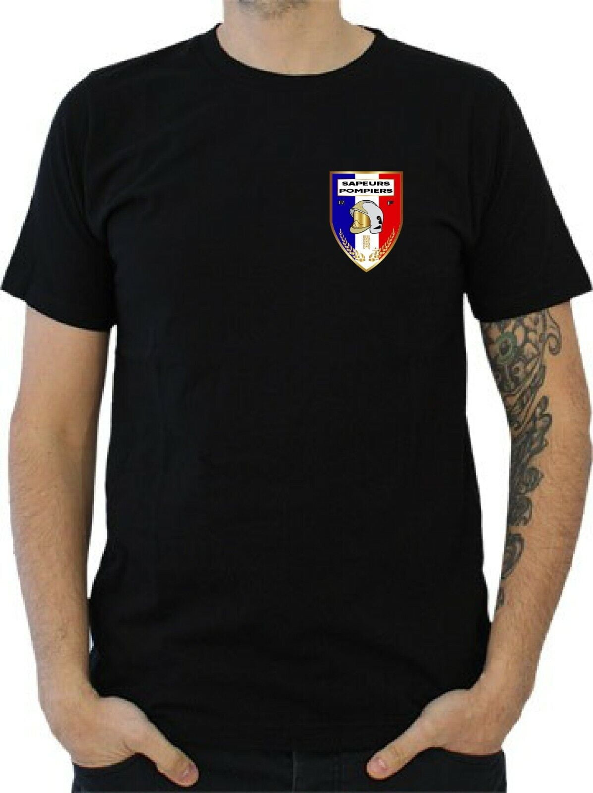 T-SHIRT HOMME SAPEURS POMPIERS CASERNE SP JSP - Walmart.com