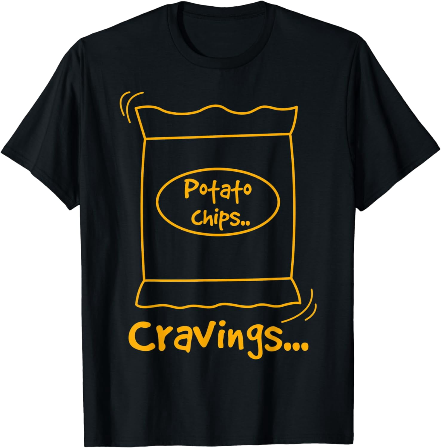 T-SHIRT Potato Chips Cravings Snacks Lover T-Shirt mens t shirt，black ...