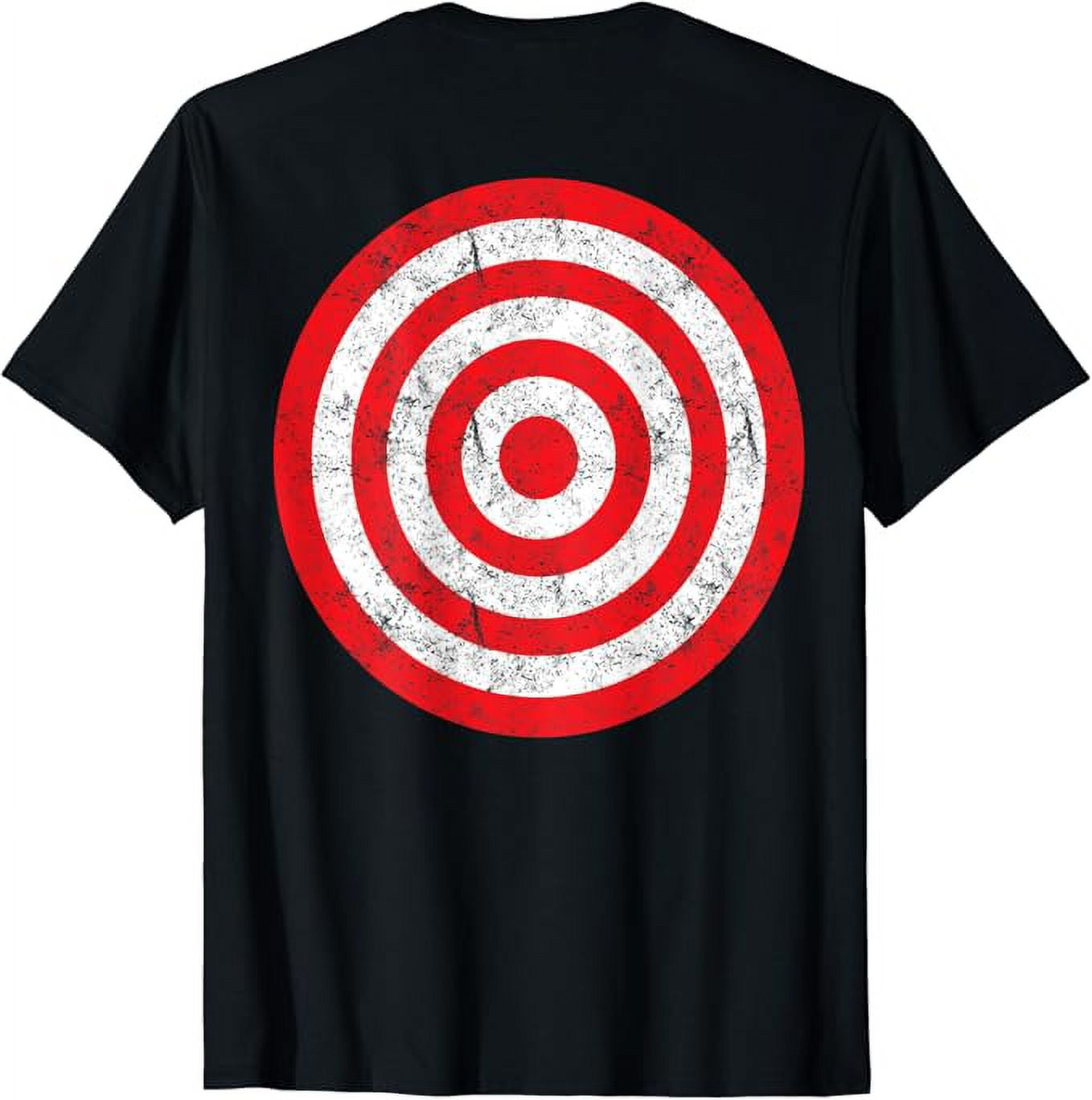 T-SHIRT(Print on Back) Vintage Bullseye Target Bulls Eye Prank Joke T ...