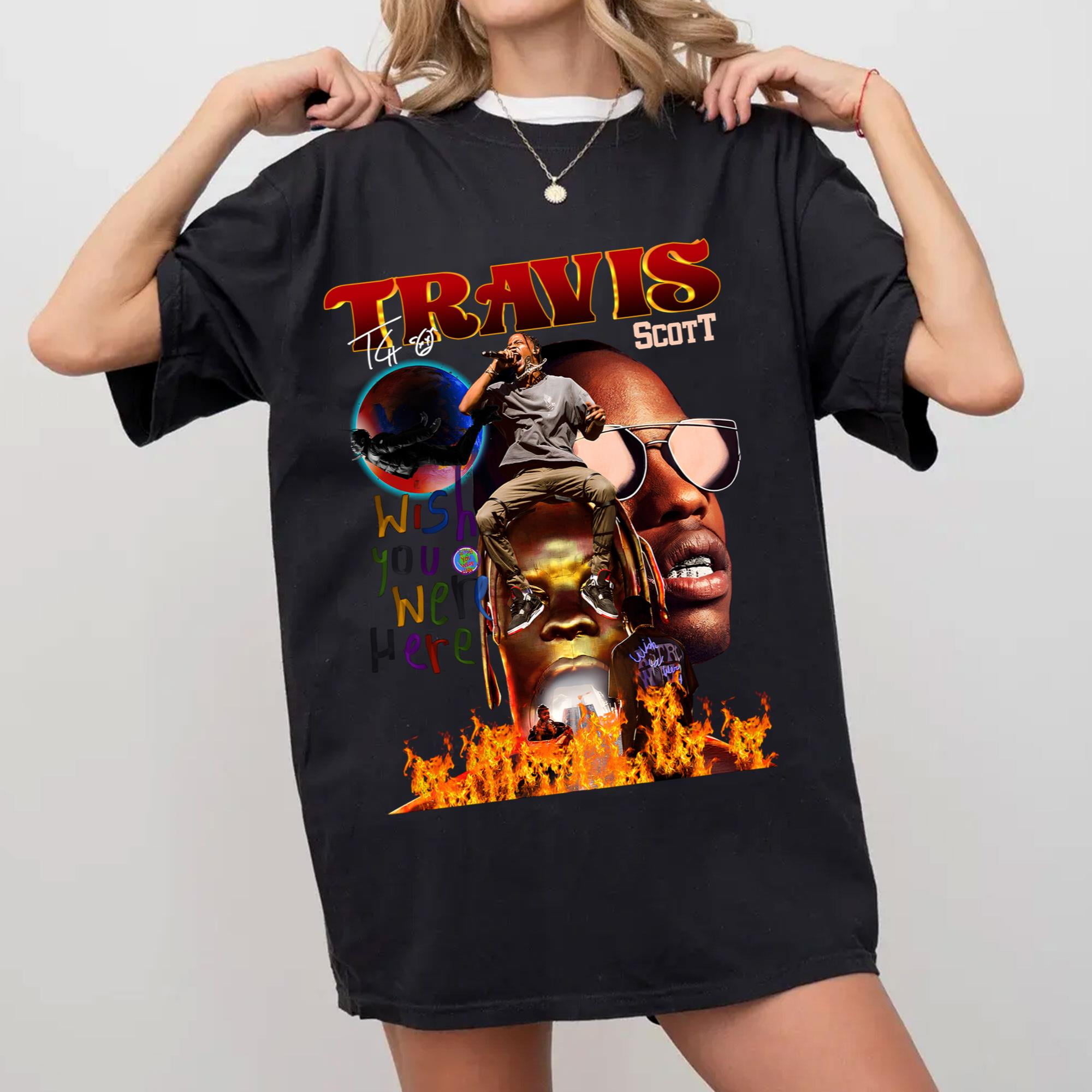 T SHIRT TRAVIS SCOTT RAPPER MUSIC HIP HOP R&B VINTAGE TEE ARTIST POP ...