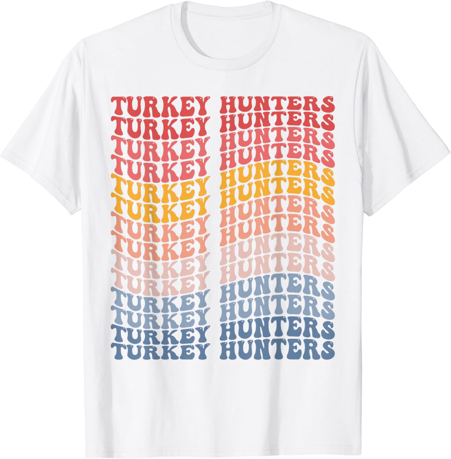 T-SHIRT Turkey Hunters Groovy Thanksgiving Day Turkey Hunting T-SHIRT ...