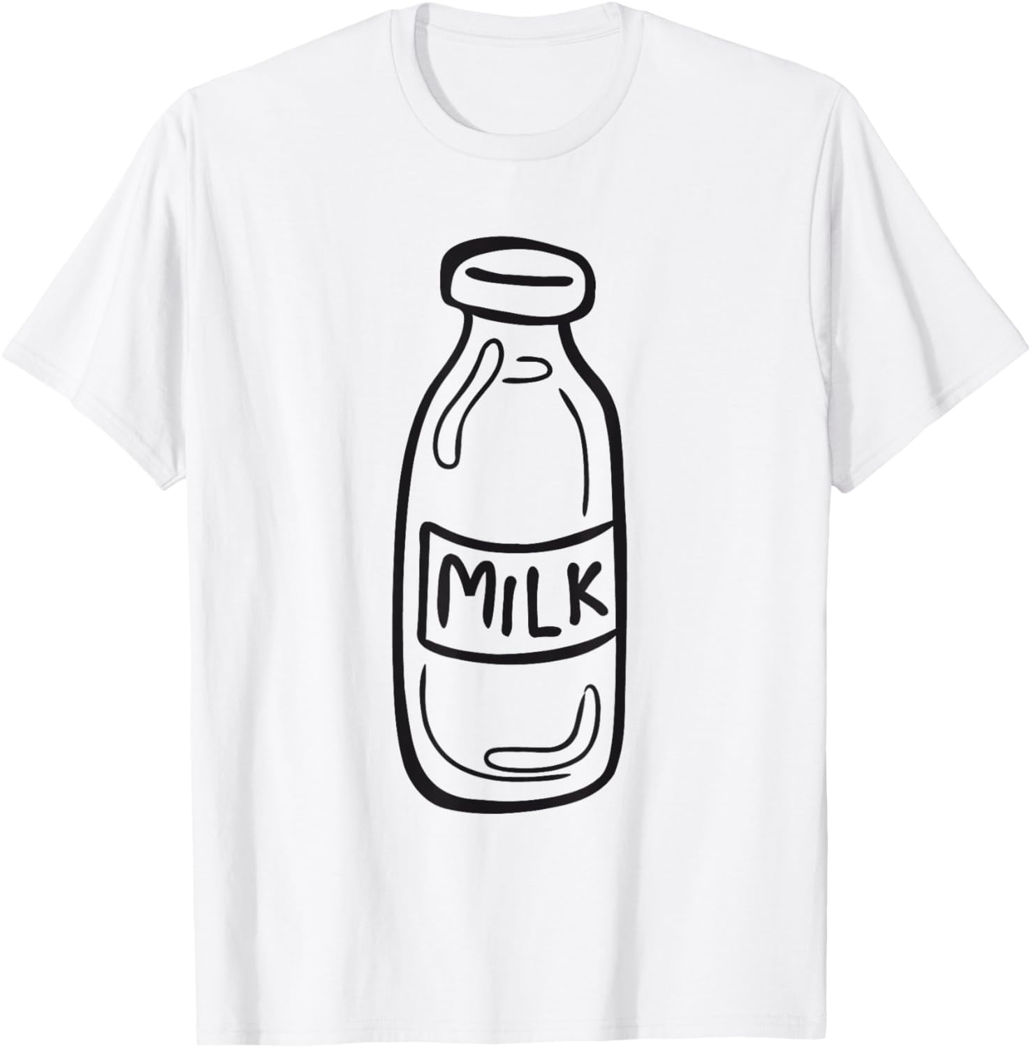 T-SHIRTMilk T-Shirt Bottle with Milk Costume Shirt T-Shirt mens t shirt ...