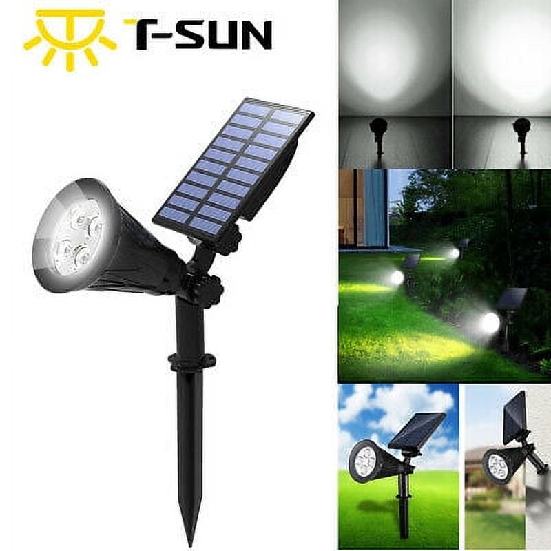 T-SUN LED Solar Spotlights, 6000K Cold White, Waterproof IP65 ...