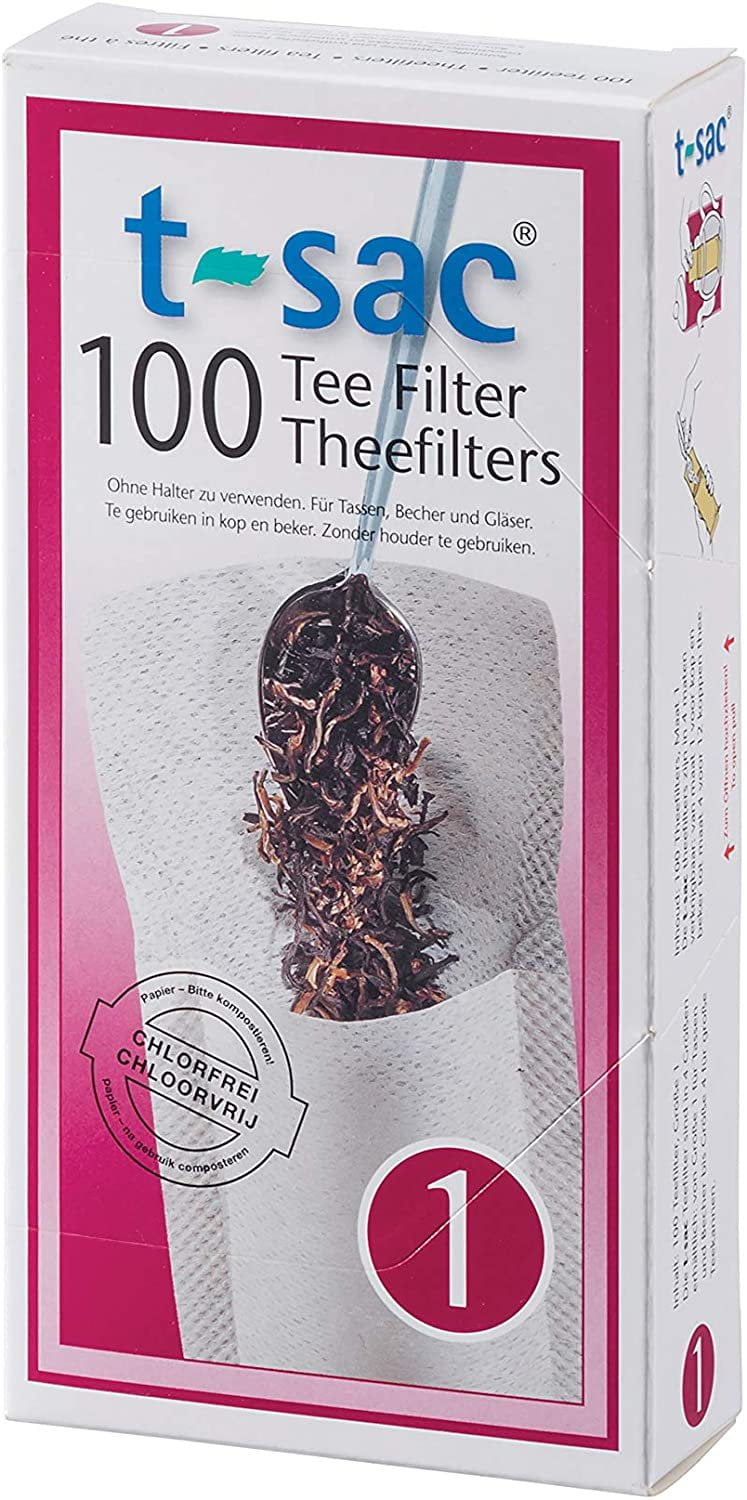 T-Sac Tea Filter Bags, Disposable Tea Infuser, Number 1-Size, 1-Cup ...