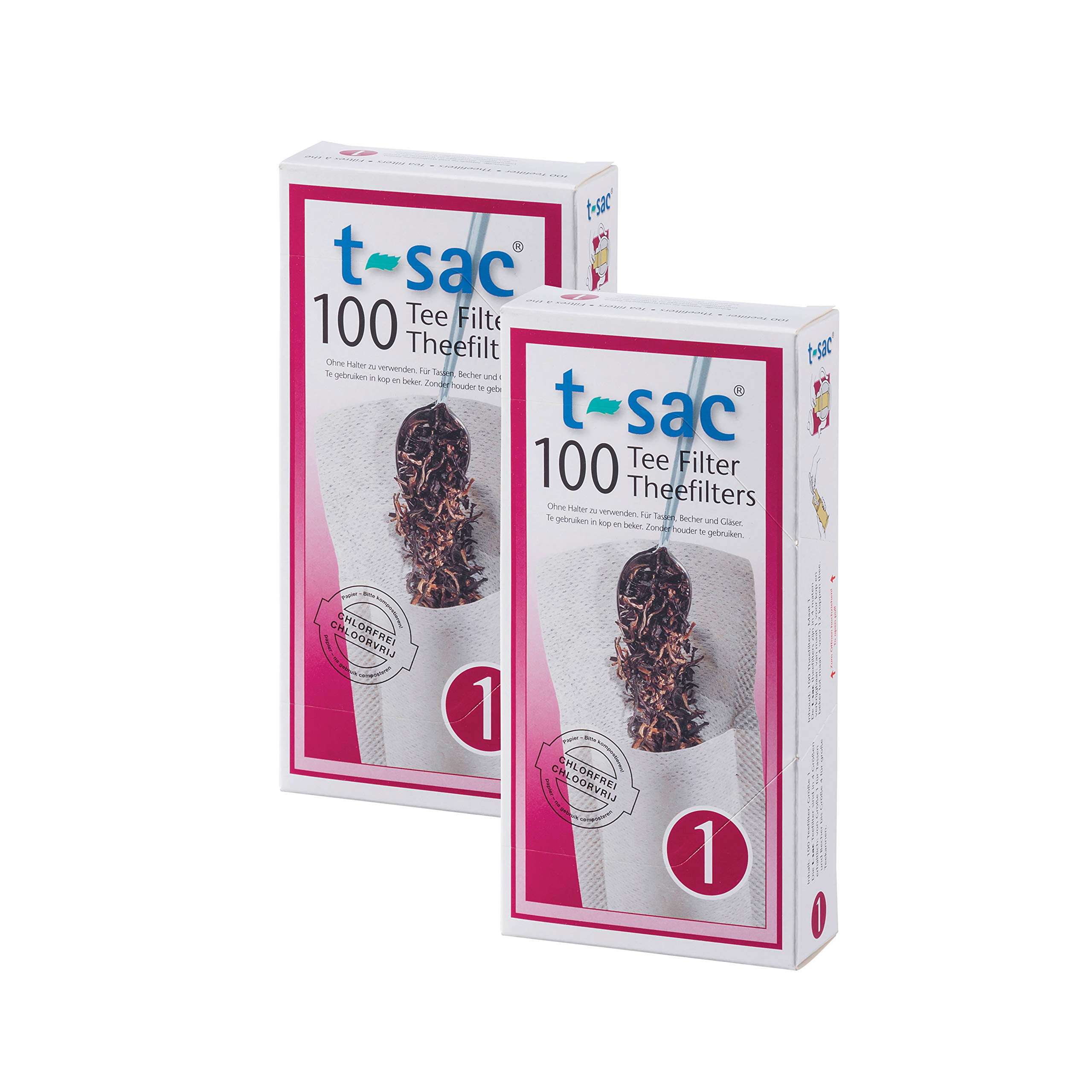 T-Sac Tea Filter Bags, Disposable Tea Infuser, Number 1-Size, 1-Cup ...