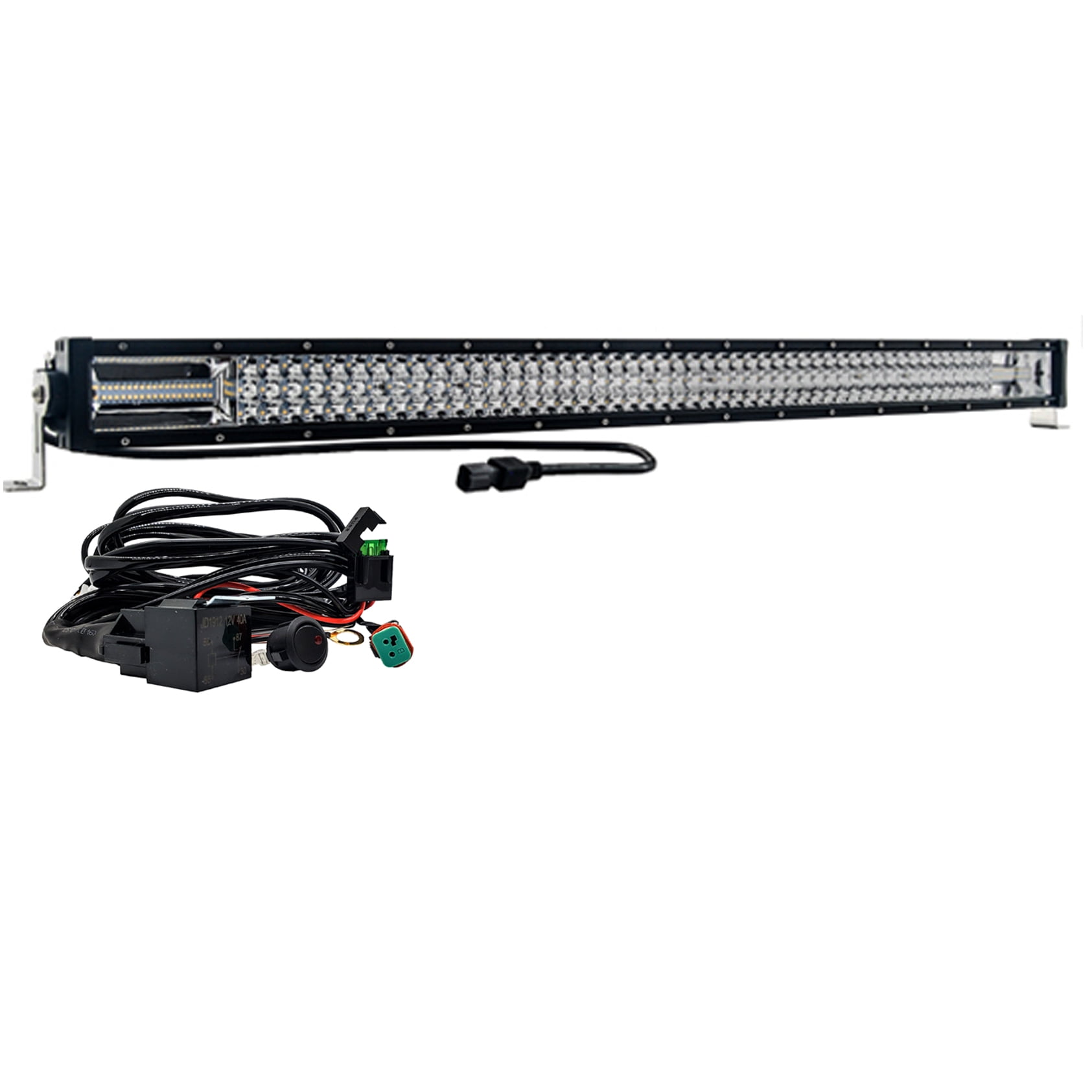T Series 52" OZ-USA® Triple Row LED Light Bar Flood + Spot Beam with ...