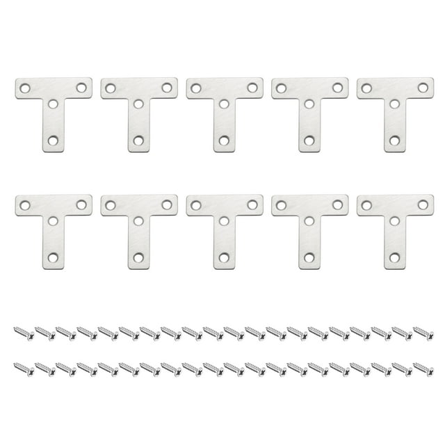 T Shape Bracket, 50x50x1mm Stainless Steel Mending Plates for Joint ...