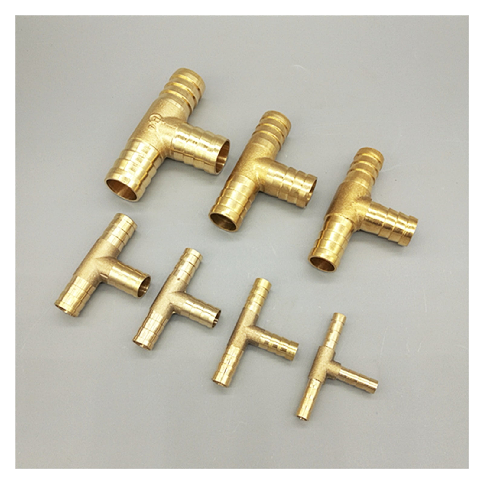 T-Shape Brass Barb Pipe Hose Fitting 3 way connector For 4mm 5mm 6mm ...