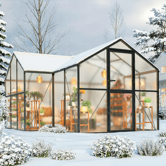 Sylviera T-Shape Greenhouses, Heavy Duty Greenhouse with UV Protection ...