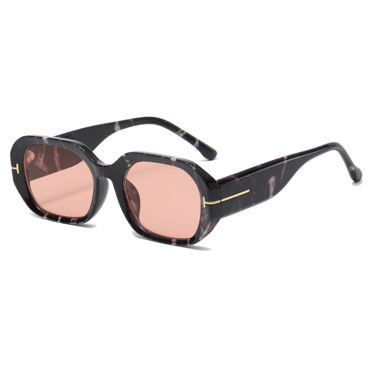 T-Shape Rectangle Sunglasses, PC & Metal Blend for Street Fashion Urban ...