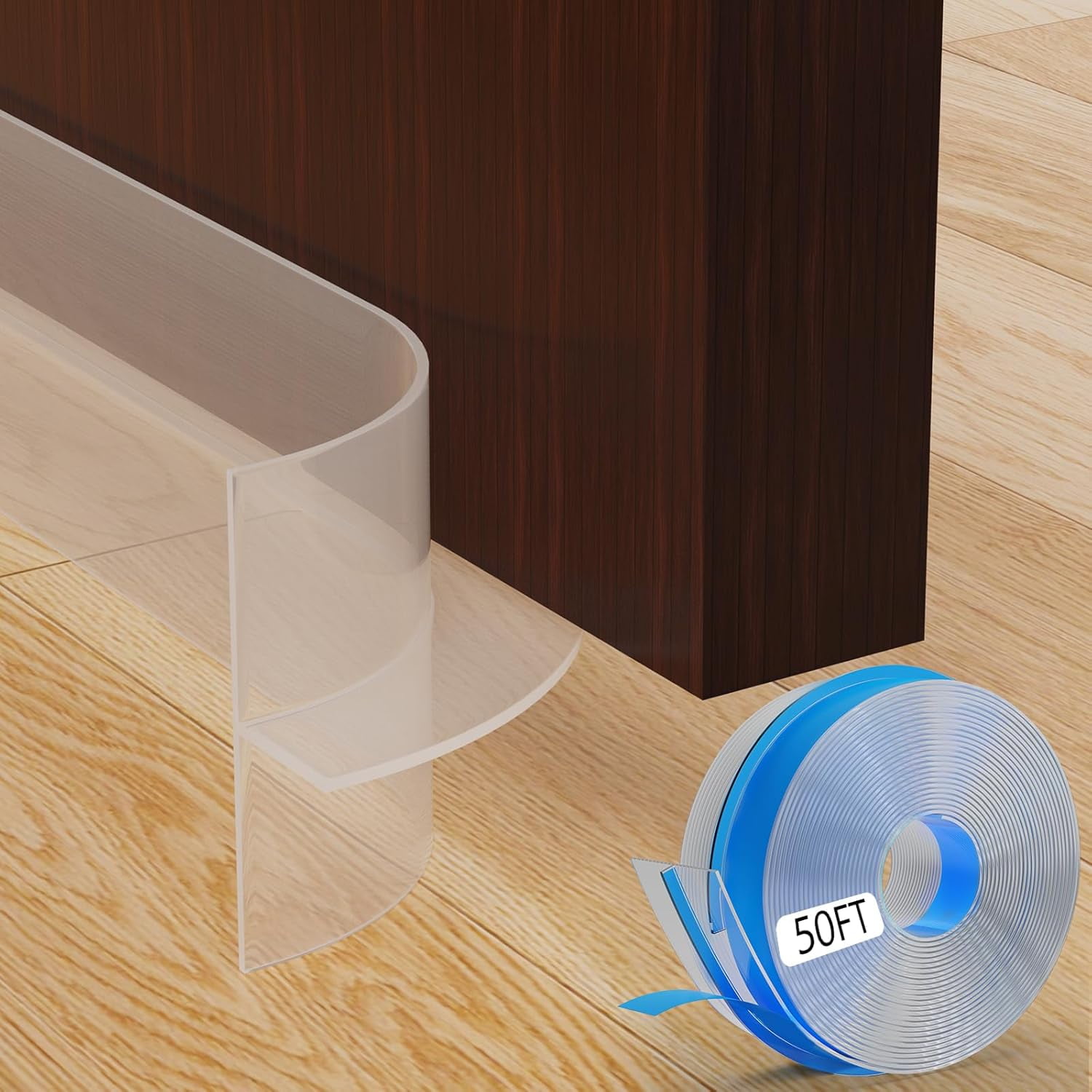 T-Shaped Door Weather Stripping for Side, 1.37 in x 50 Ft Door Draft ...