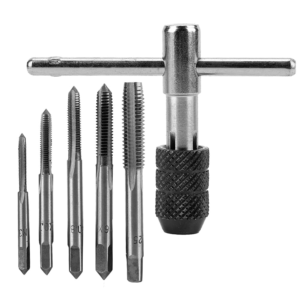 T-Shaped Hand Metric Screw Tap Wrench Set - 8pcs Tap Wrench Plug ...