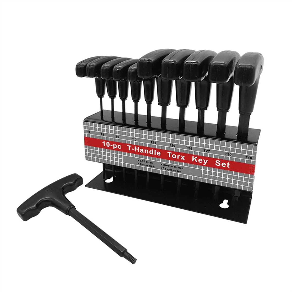 T-Shaped Hex Wrench with Black Handle 10-Piece Special-Shaped Wrench ...