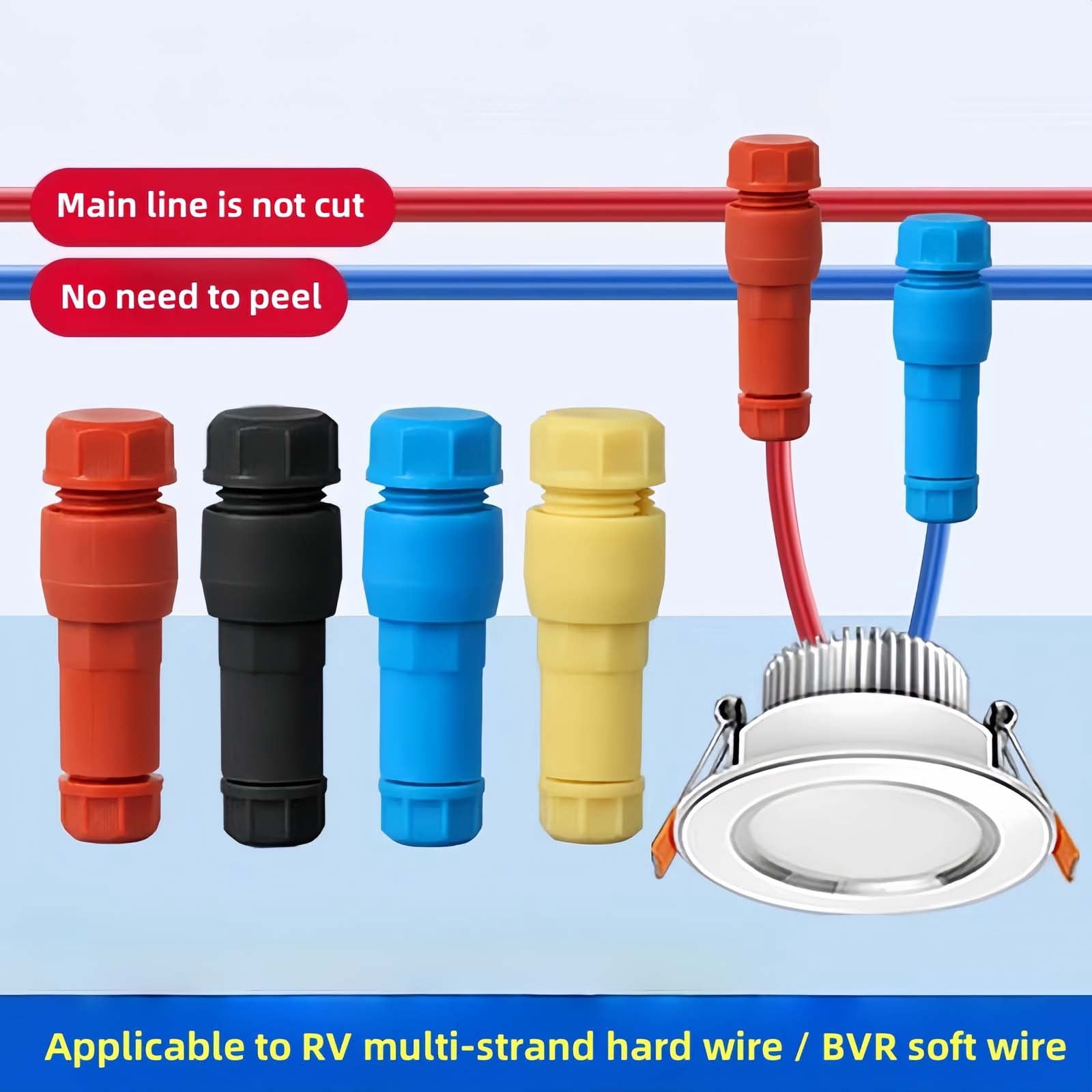 T-Shaped Piercing Terminal Connector for Tube Lights Wire Puncture No ...
