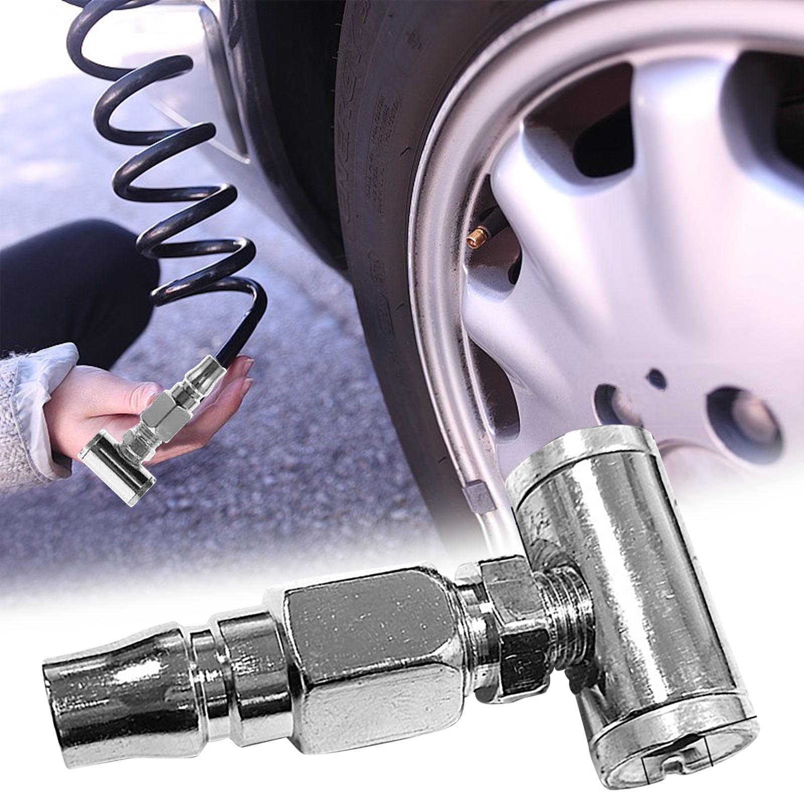 T-Shaped Tire Inflator Nozzle | Universal Pump Nozzle for Motorcycle ...