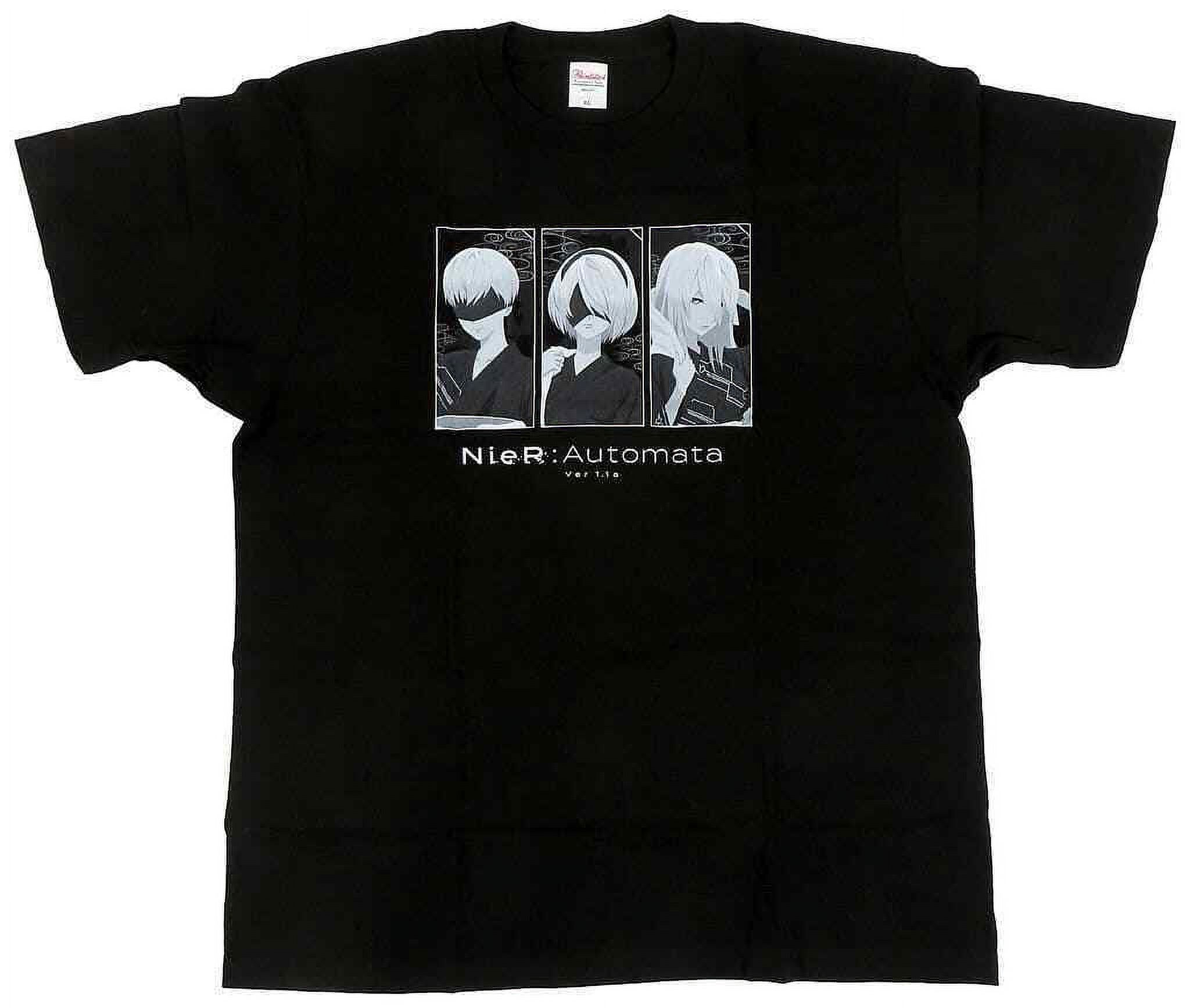 T-Shirt 2B 9S A2 Black L Size Nier Automata Ver1.1A Gokurakuyu Raku Spa ...