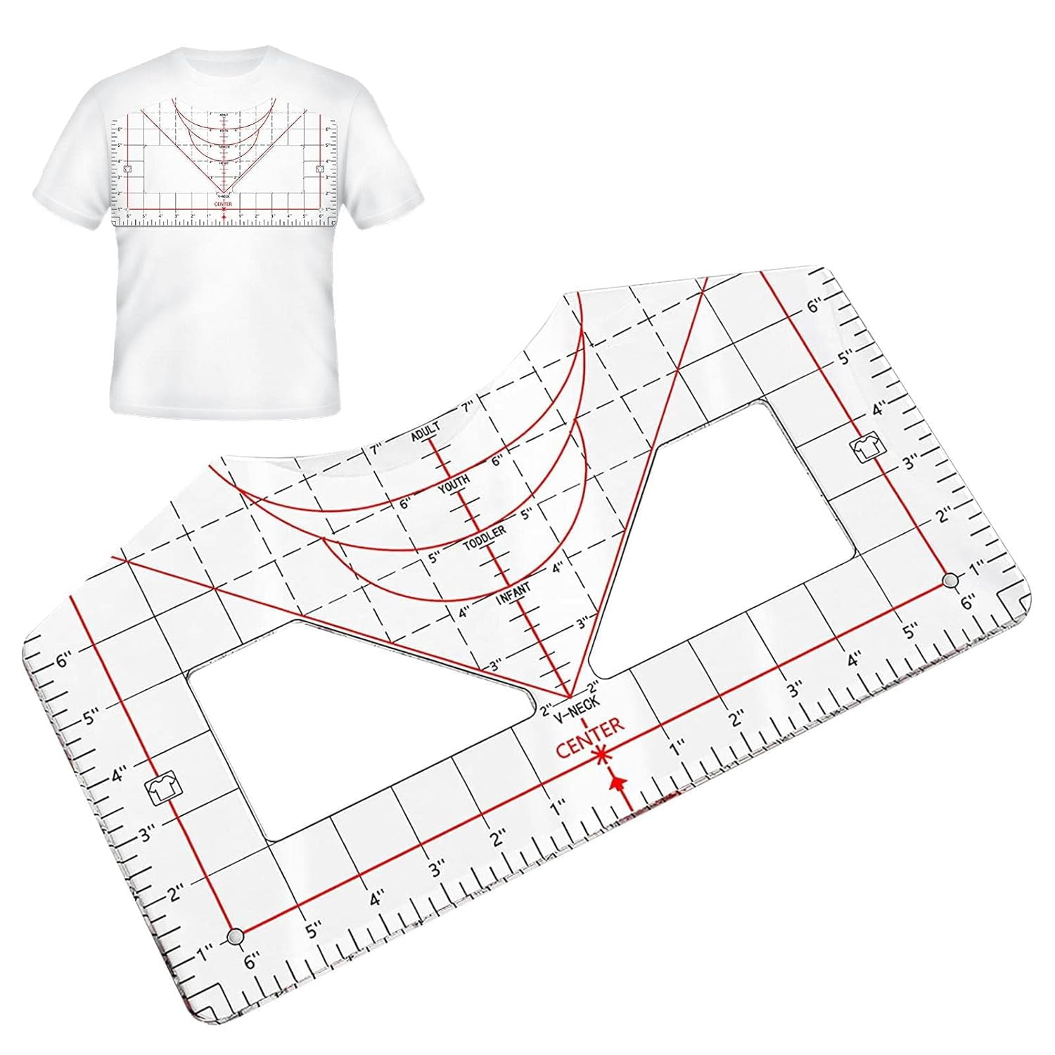 T-Shirt Alignment Ruler T-Shirt Ruler Guide Alignment Tool T-Shirt ...