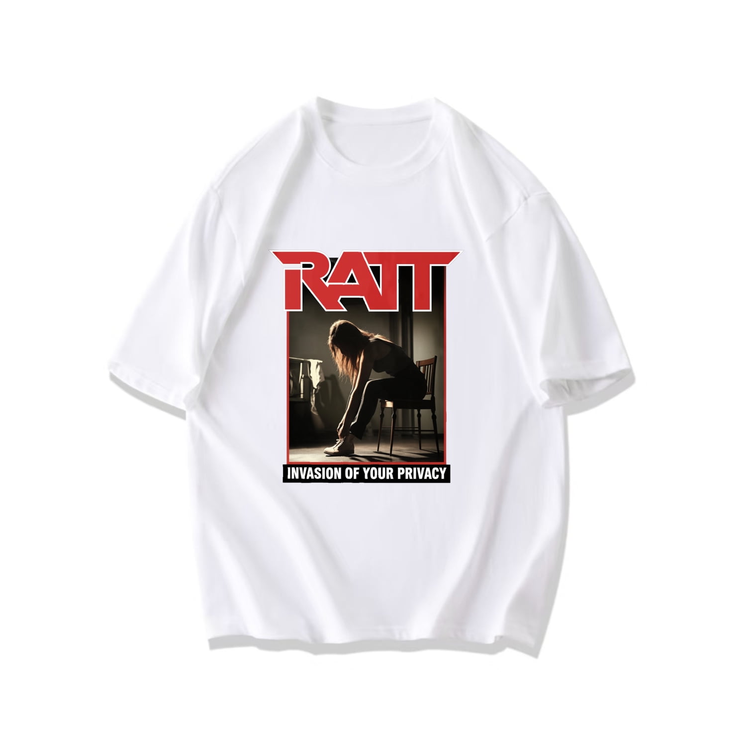 T-Shirt Black Ratt Invasion Of Your Privacy Album Art Rock Music Band ...