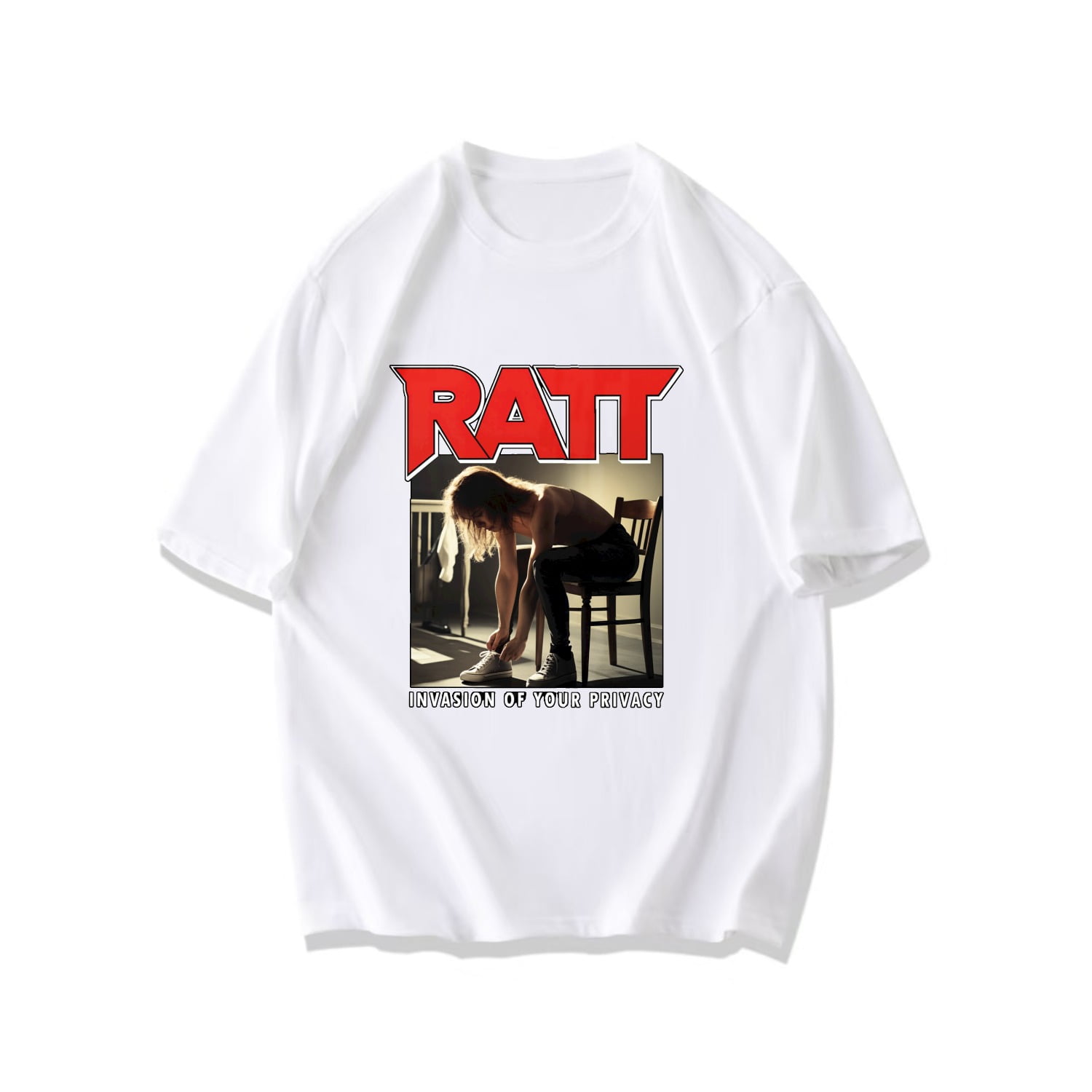 T-Shirt Black Ratt Invasion Of Your Privacy Band Album Art Rock Music ...