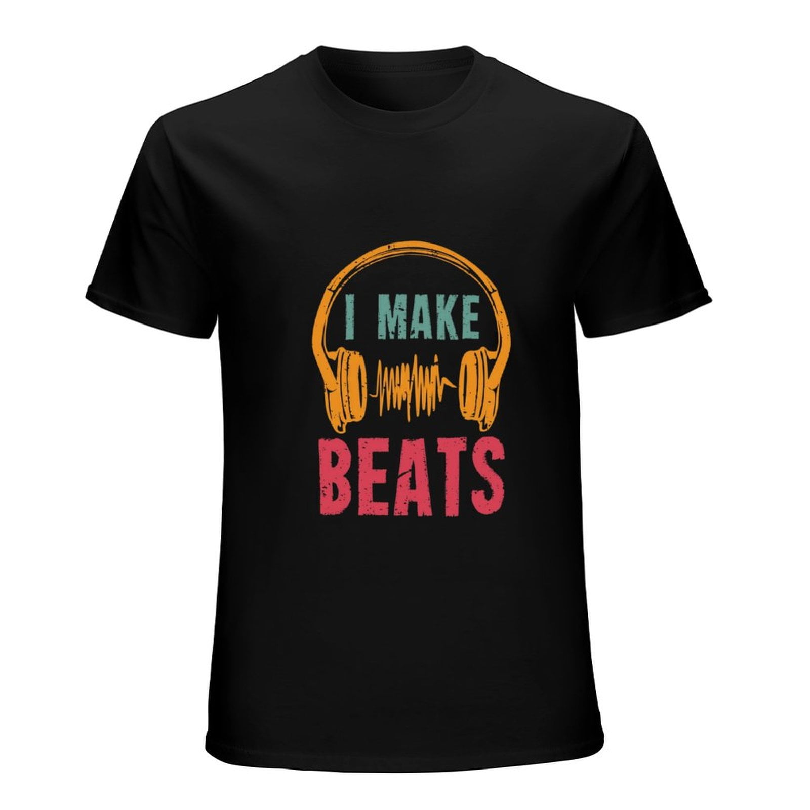 T-Shirt Design: I Make Beats with Headset Vintage Tee | Music Producer ...