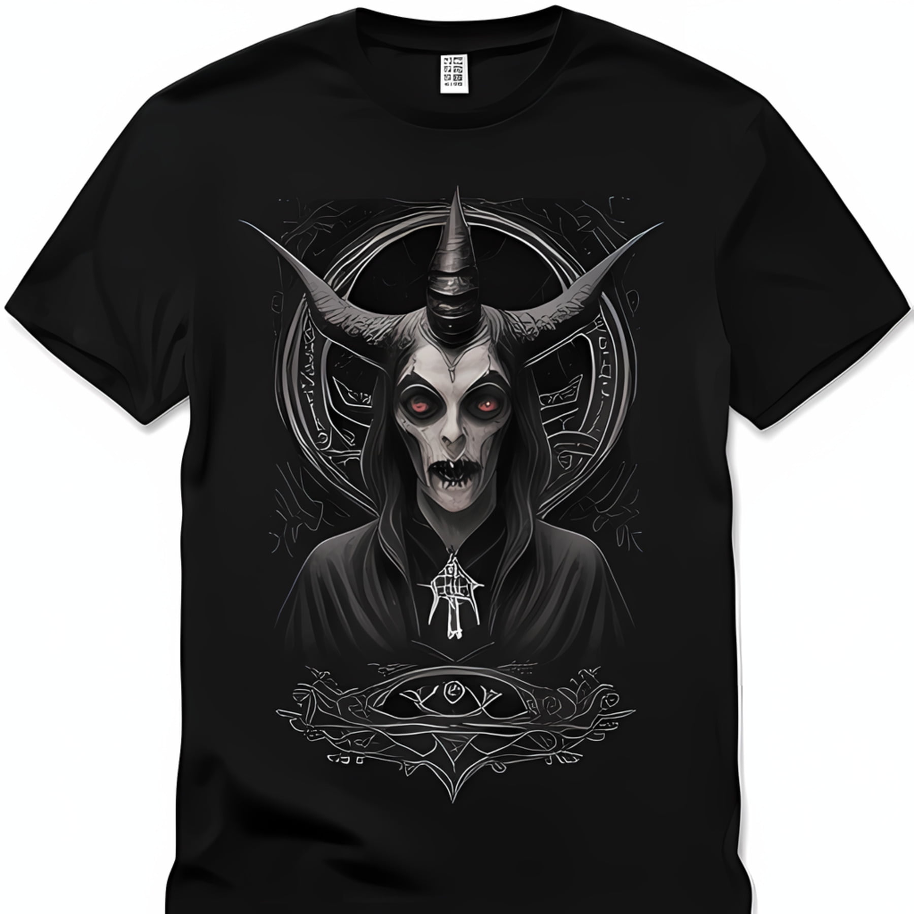 T-Shirt Design with Occult Symbols Gothic Art and Dark Theme Artgerm ...