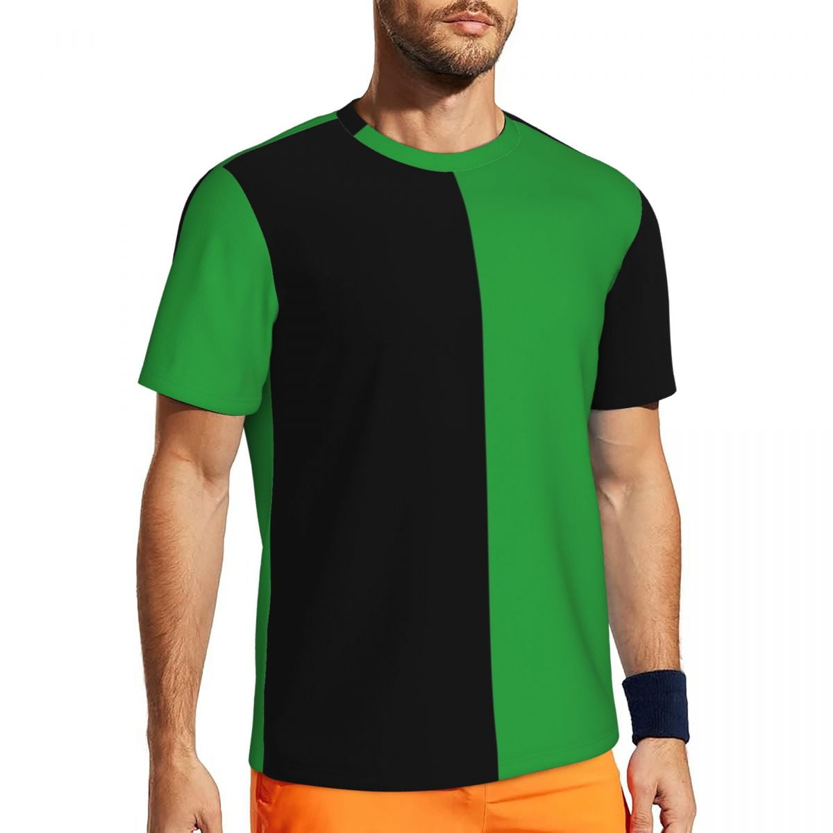 T Shirt For Men Abstract Two Tone Running T-Shirt Summer Stylized ...