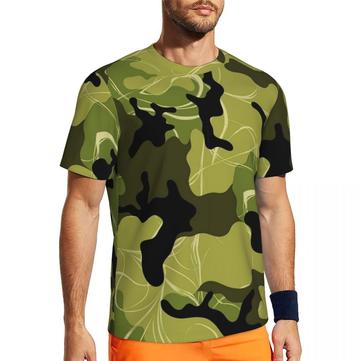 T Shirt For Men Colorful Camo Mens Cool Hunter Camouflage Fun Running ...