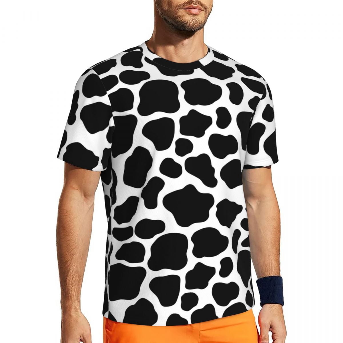 T Shirt For Men Dalmatian Dog Gym Summer Black Spotted Street Style T ...